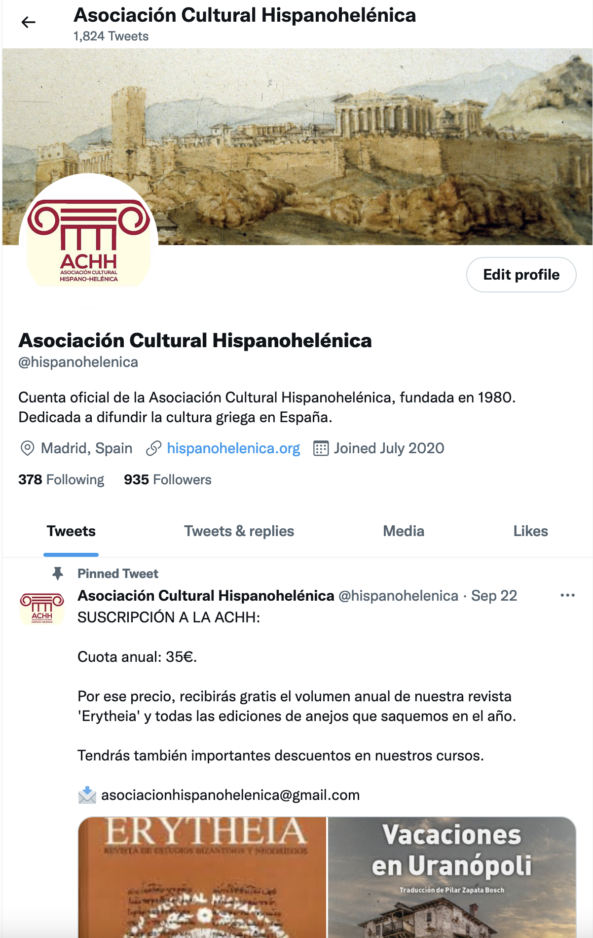 Síguenos en Twitter – ACHH
